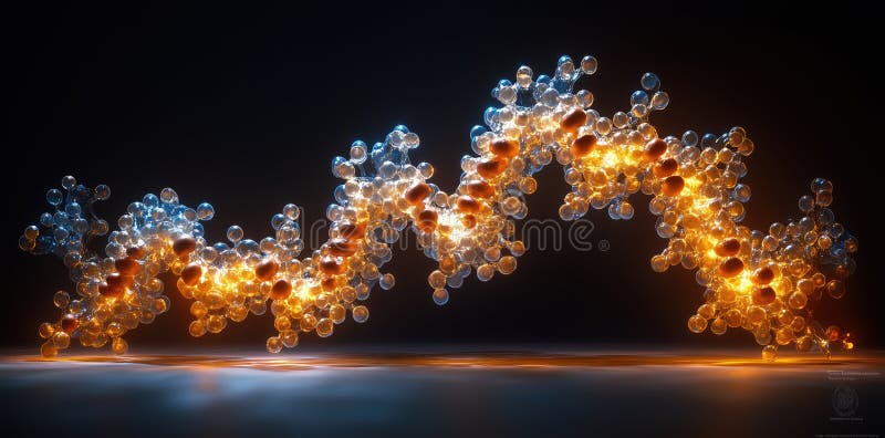 Luminous Molecular Chain a Dazzling Display of Scientific Visualization ...
