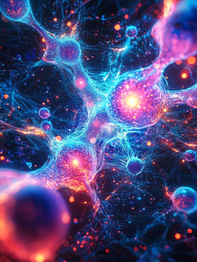 Luminous Molecular Web of Cosmic Connections Depicting Peaceful Harmony ...