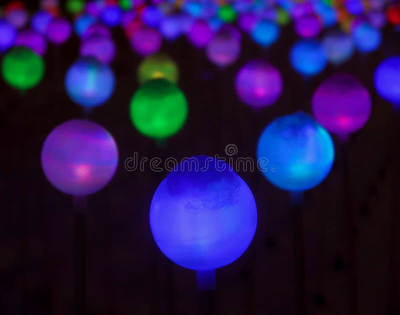 Luminous Multi-colored Balls, Glow in the Dark, Festive Decoration of ...