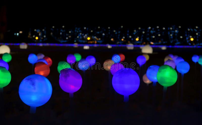 Luminous Multi-colored Balls, Glow in the Dark, Festive Decoration of ...