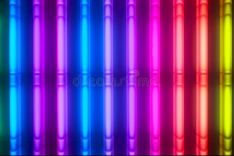 Luminous Neon Light Texture in Various Colors Stock Illustration ...