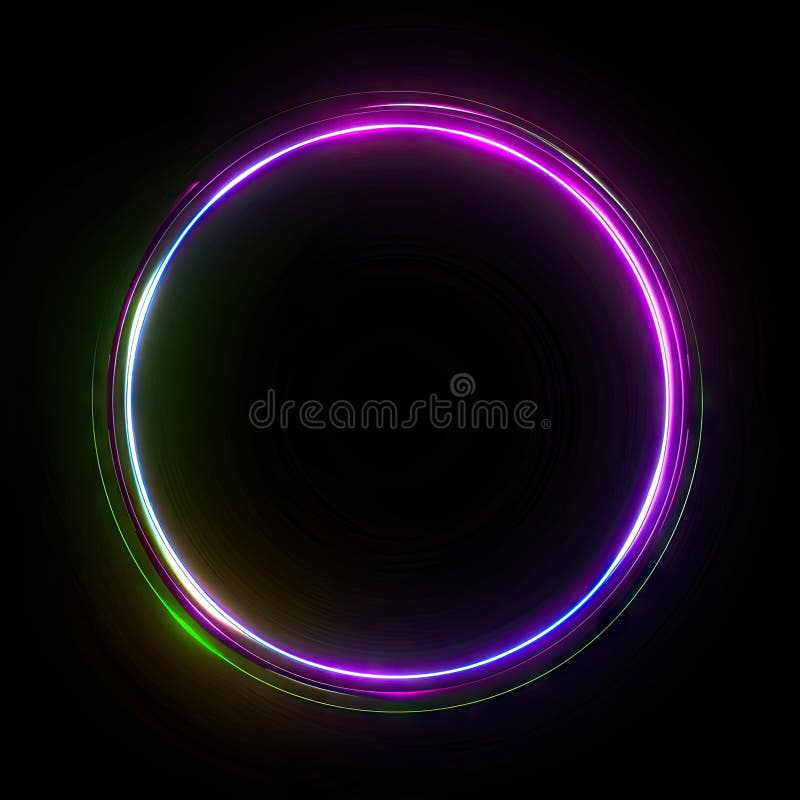 Luminous Neon Loop stock illustration. Illustration of circle - 320088990
