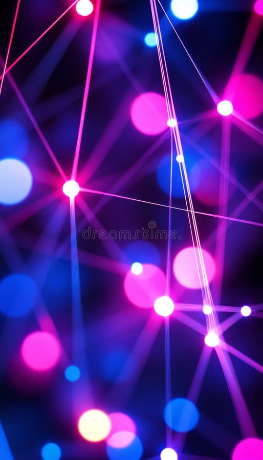 Luminous Network Abstract, Connections, Interconnected System, Glowing ...