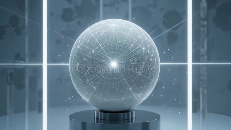 Luminous Nexus Sphere - 4K Futuristic Data Core for Tech Visuals & Sci ...