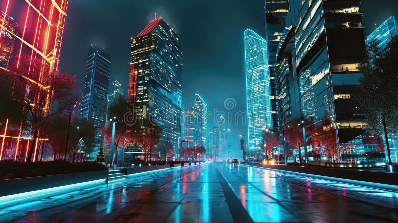 Virtual Luminous Glass stock photo. Image of stylish - 297035546