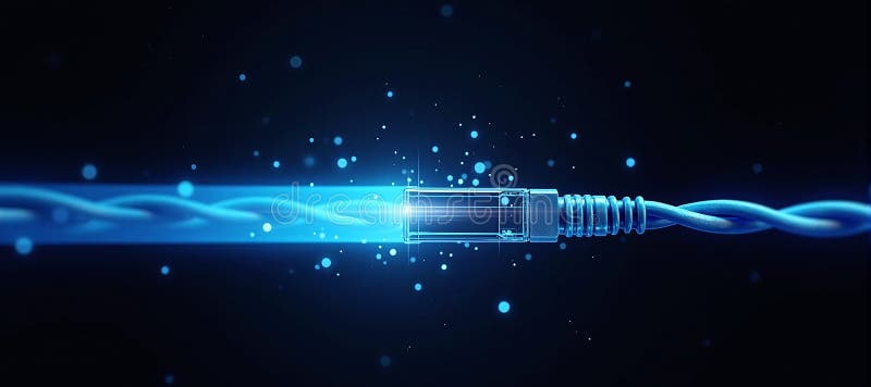 Luminous Optical Fiber Cable for Connection and Data Transmission at ...