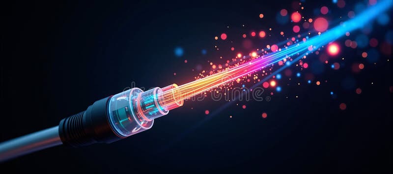 Luminous Optical Fiber Cable for Connection and Data Transmission at ...