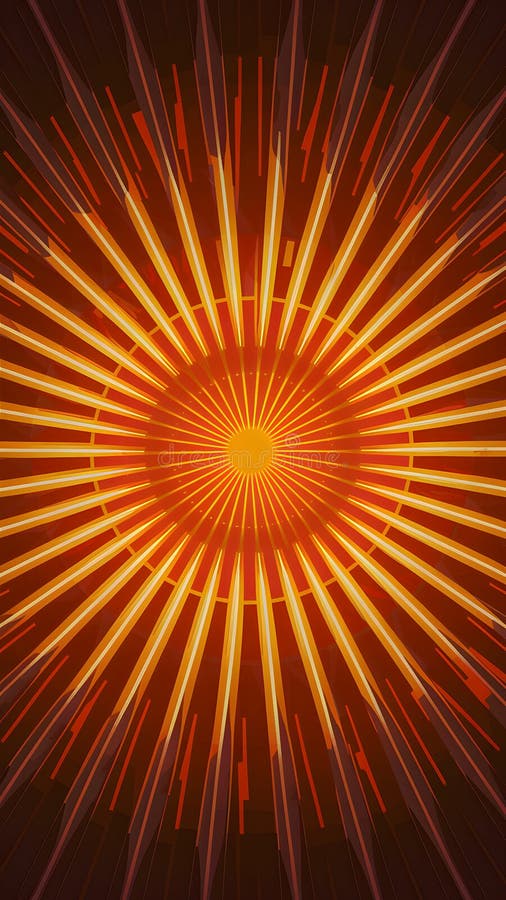 Luminous Orange Color Glowing Rays Create Dynamic and Energetic ...