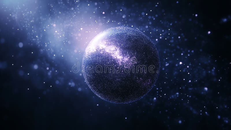 Luminous Orb in Grainy Space. Generated Using AI Stock Illustration ...