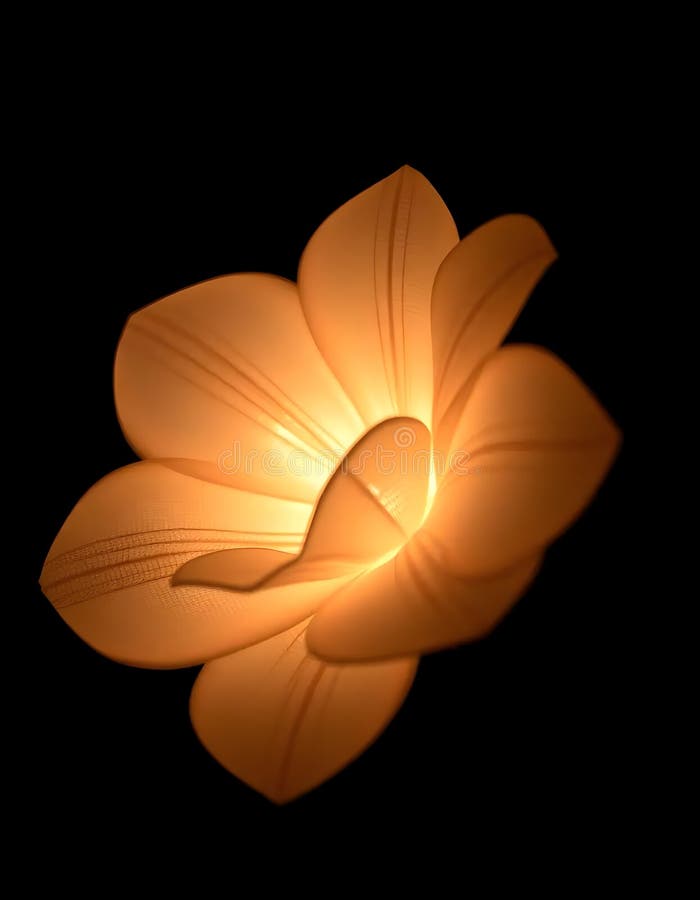 A Luminous Ornamental Flower Radiating Light Against a Dark Backdrop ...
