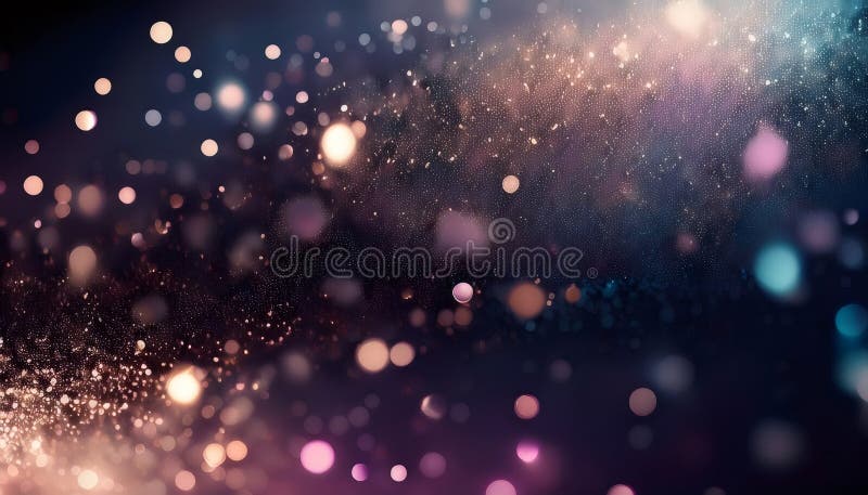 Luminous Particle Waves Creating Vibrant Bokeh Effect, Generating ...
