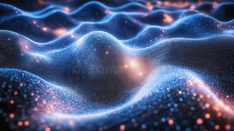 Luminous Particles Drifting through a Pristine Void, Evoking a Sense of ...