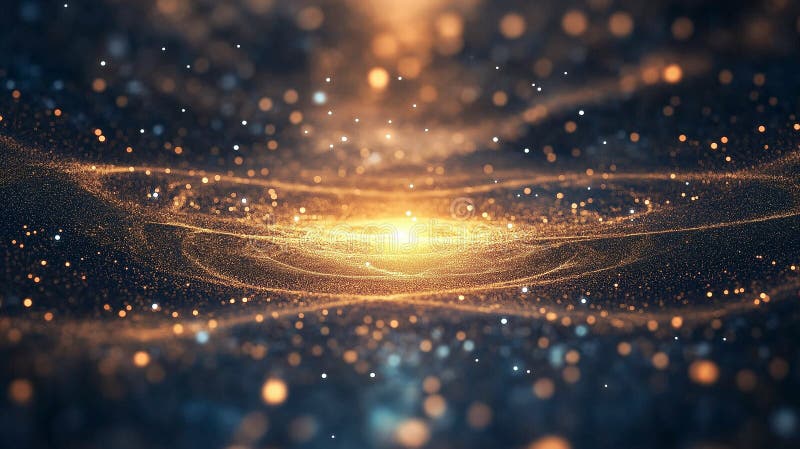 Luminous Particles Drifting through a Pristine Void, Evoking a Sense of ...