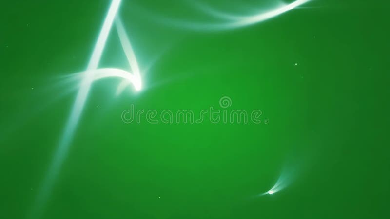 Luminous Paths of Light Contrasting with the Greenery. Green Screen ...