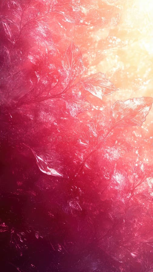Luminous Pink and Red Ice Textures in Sunlight Stock Photo - Image of ...
