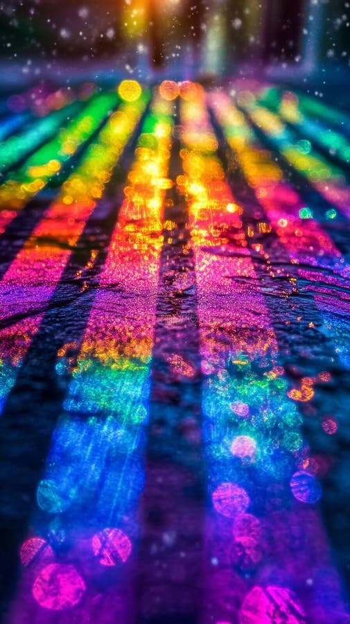 A Luminous Prism Scattering Light into a Spectrum of Rainbow Colors ...