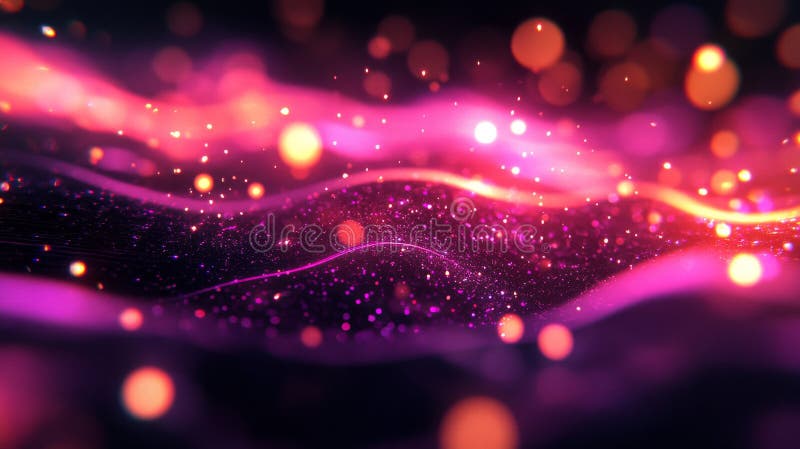 A Luminous Purple Dance Captured in Nighttime Stock Photo - Image of ...