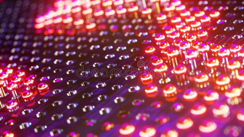 Luminous Red Spheres Moving in Waves. Infinitely Looped Animation Stock ...