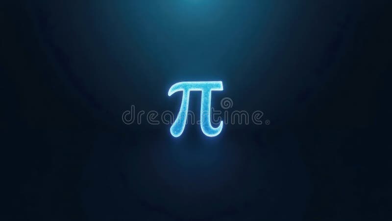 Bright Glowing Pi Symbol in a Dark Background Setting Stock Image ...