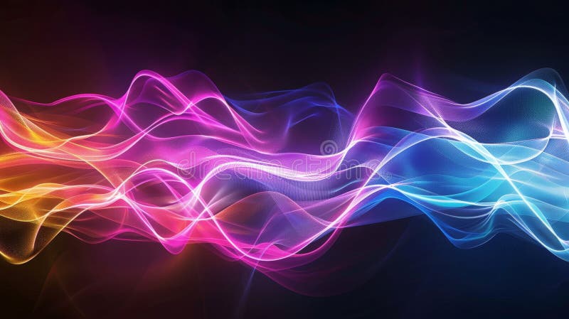 Luminous Rhapsody: Abstract Light Symphony Stock Image - Image of ...