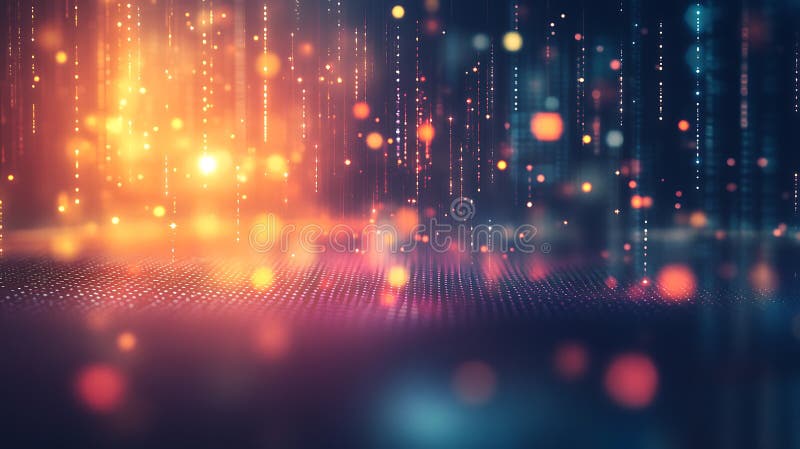 Luminous Scatter Plot with Pulsating Floating Data Points Stock Illustration - Illustration of ...