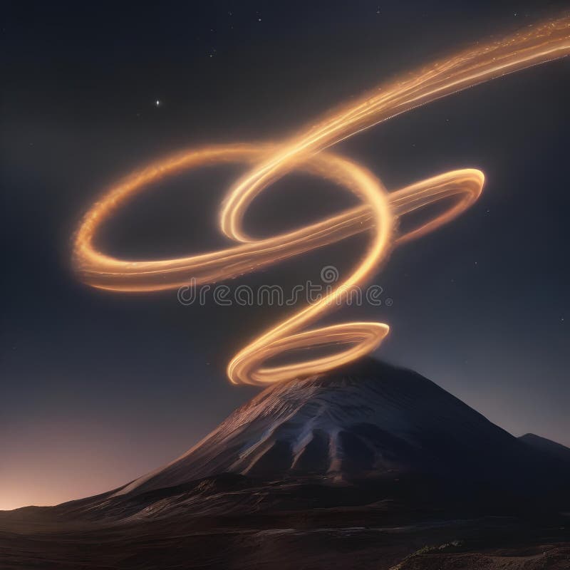 A Luminous, Serpent-like Creature Formed from the Trails of Meteors and ...