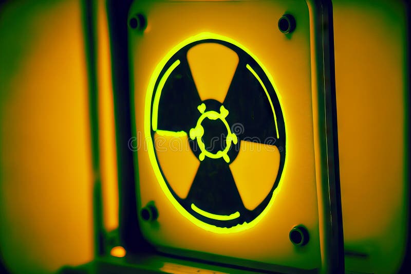 Luminous Sign in Form of Circle Which Means Radiation Hazard Stock ...