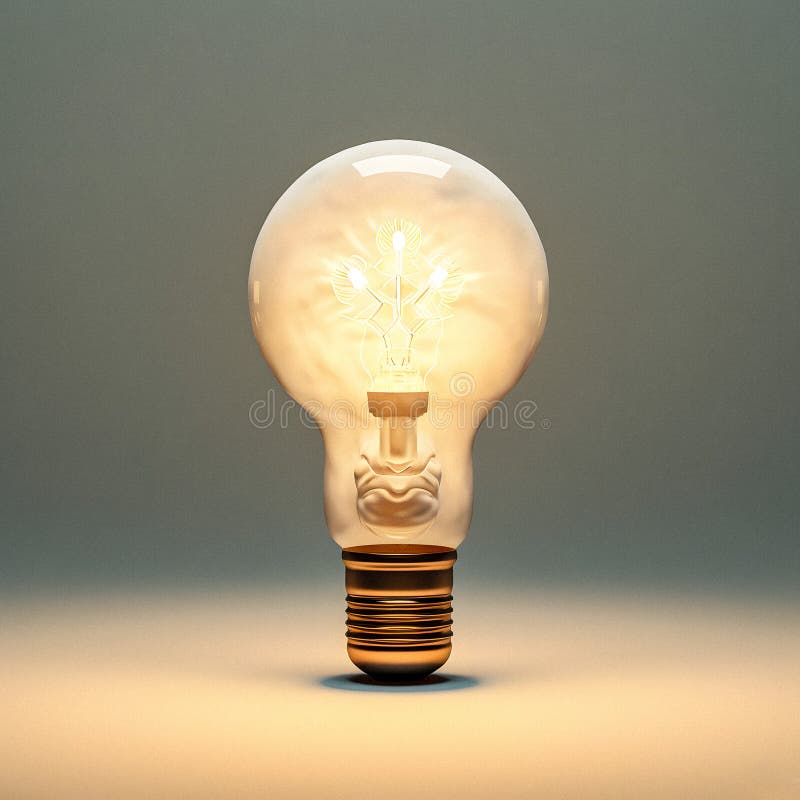 Luminous Sparks of Imagination - Lightbulb Symbolizing an Idea ...