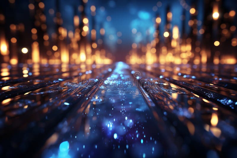 Luminous Speed Lines Vector Illustration of Data Connection with ...