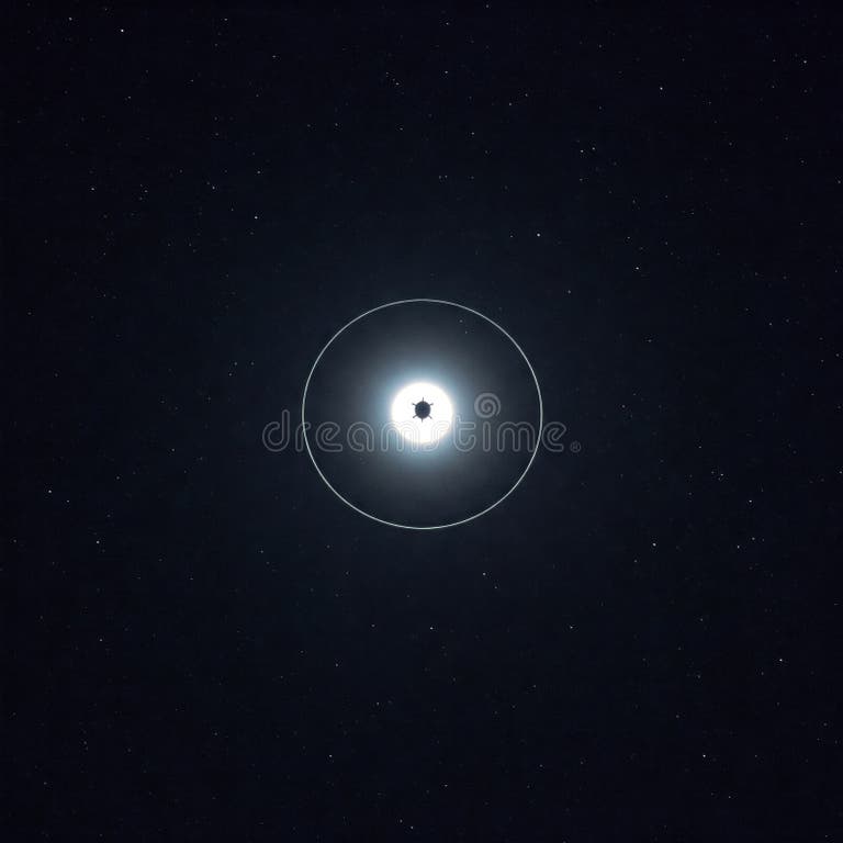 A Luminous Sphere in the Center of the Starry Sky. Stock Image - Image ...