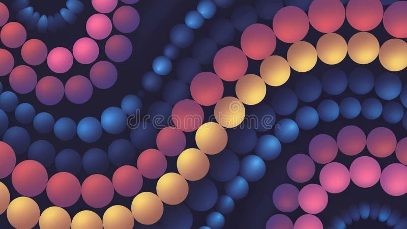 Luminous Spheres in Vibrant Hues Form a Captivating Pattern, Creating a ...