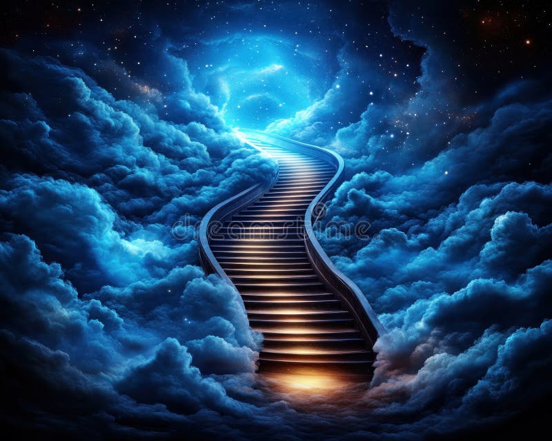 A Glowing Staircase Ascending into the Stars a Celestial Pathway ...