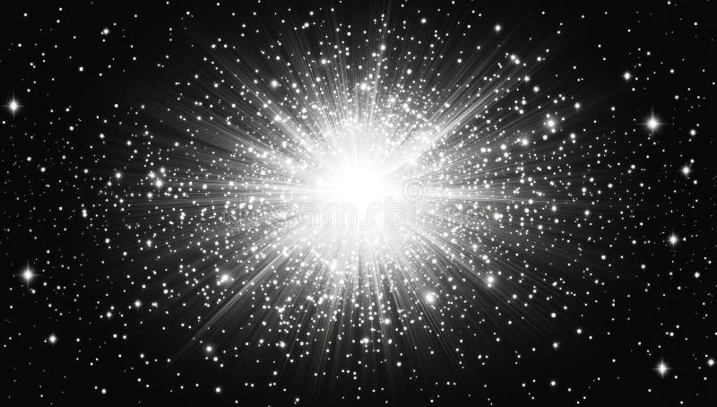 Luminous Star Explosion with Radiant Particles and Lines Creating an ...