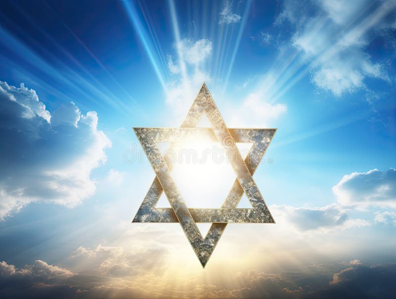 The Luminous Star of the Prophet and King David on the Background of ...