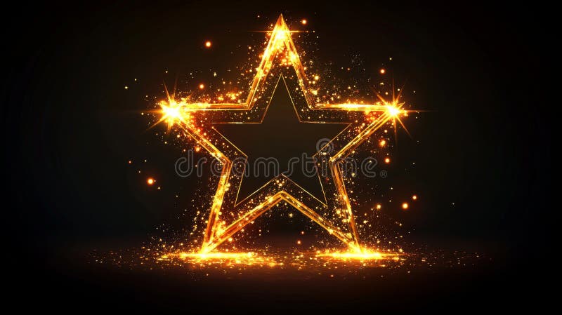 A Luminous Star with Sharp Beams Stands Out Against the Dark, Producing ...