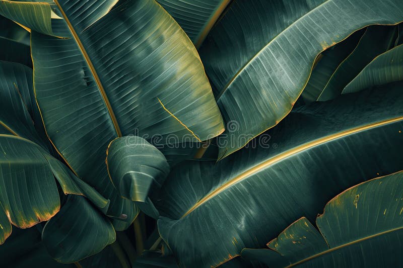 Luminous Sunlight Streaming through an Aged Banana Leaf: a Timeless ...