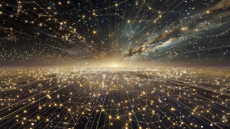 A Luminous Superhighway Stretches into a Galaxy, Symbolizing Motion, Progress, and the Expanse ...