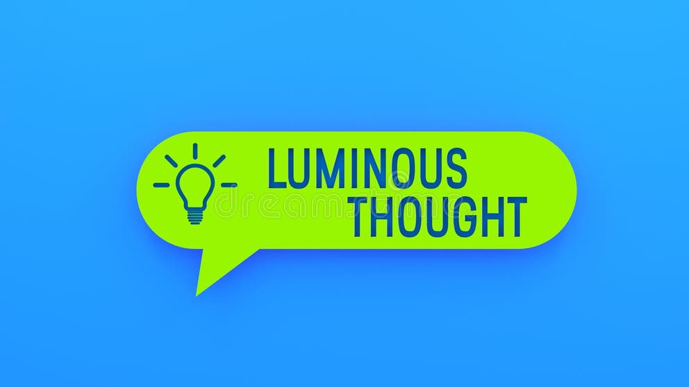 Luminous Thought Text Message on Speech Bubble. Web Banner Concept,blue ...