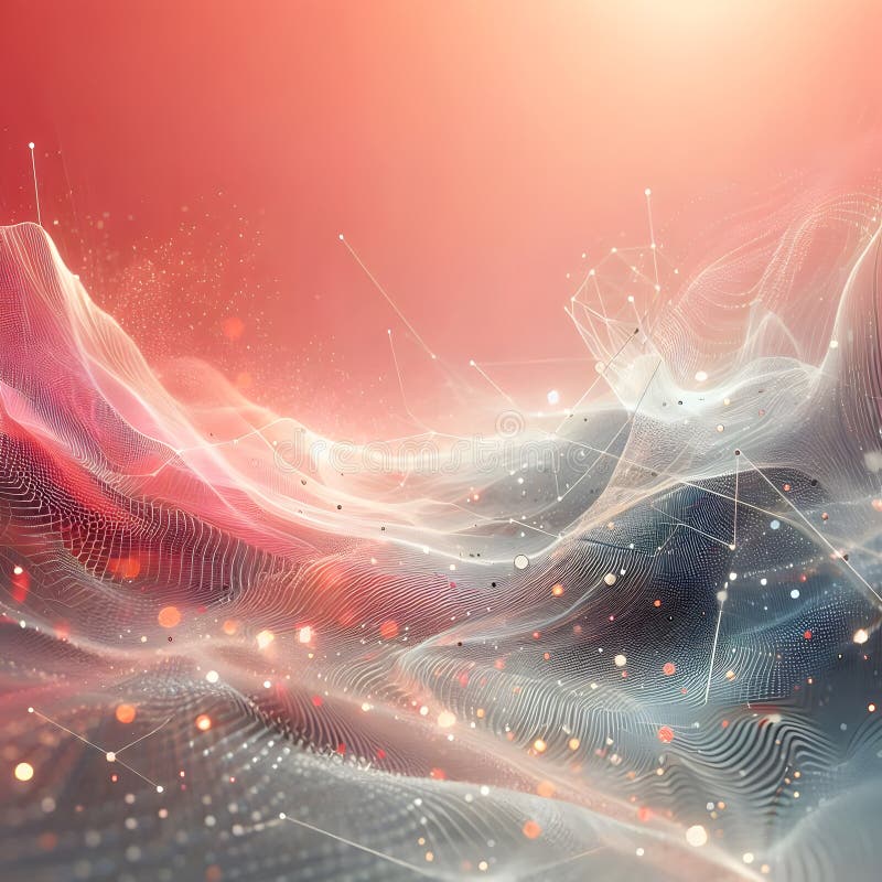 Luminous Threads Weave through a Soft, Gradient Sky, Forming a Digital ...