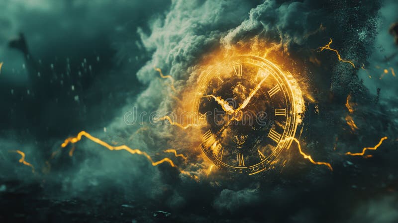 A Luminous Time Vortex Illuminated by Lightning Signifies the ...