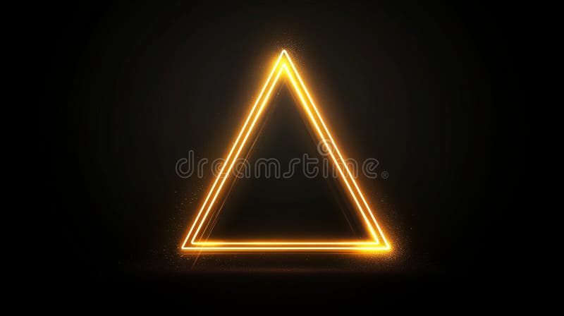Bright Glowing Triangle with Sharp Rays Radiating from Its Edges in a ...