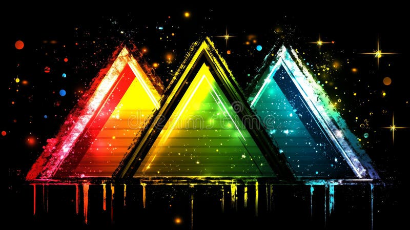 Luminous Triangles, a Captivating Display of Light, Color, and ...