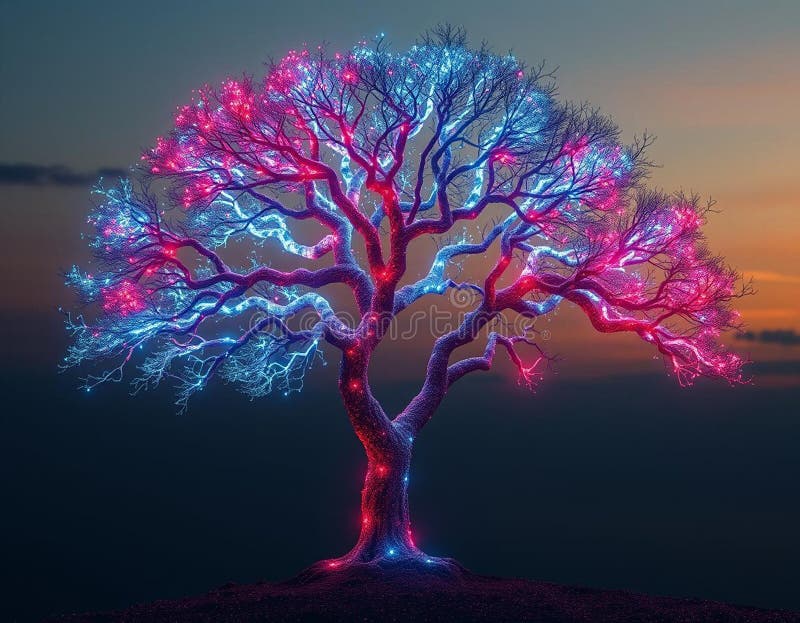 Luminous Twilit Binary Tree Entity Stock Illustrations – 5 Luminous Twilit Binary Tree Entity ...