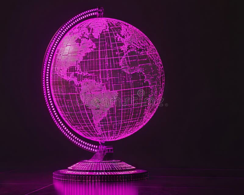 A Luminous Violet Sphere Set Against a Dark Background, Symbolizing ...