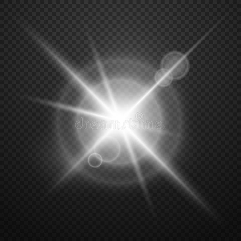 A Luminous, White Star on a Transparent Background. Stock Vector ...