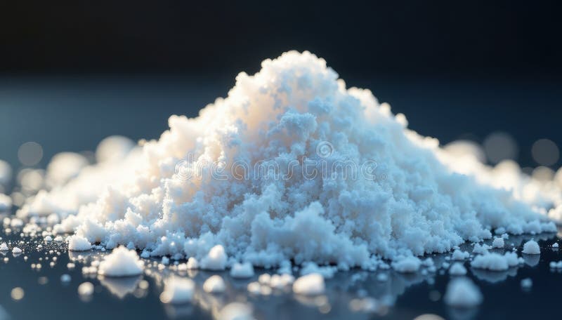 Luminous White Sugar, Coarse Texture Close Up; Subtle Shadows , Still ...