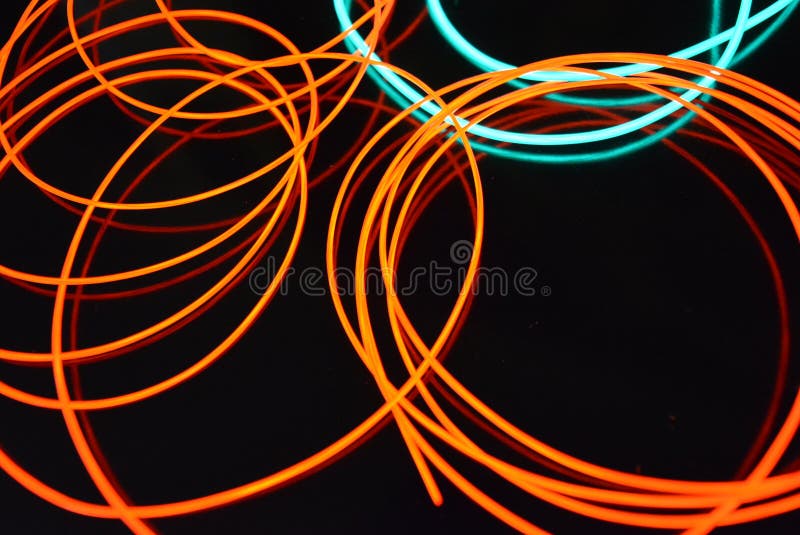 Neon Green and Red Thin Wire. Luminous Wires, Decoration and ...