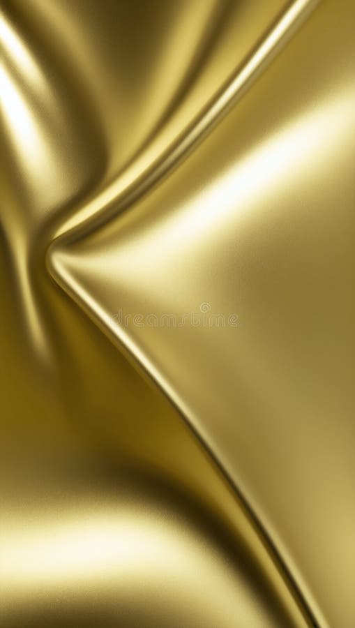 Luminous Yellow Metallic Background with Smooth Gradient Transitions ...