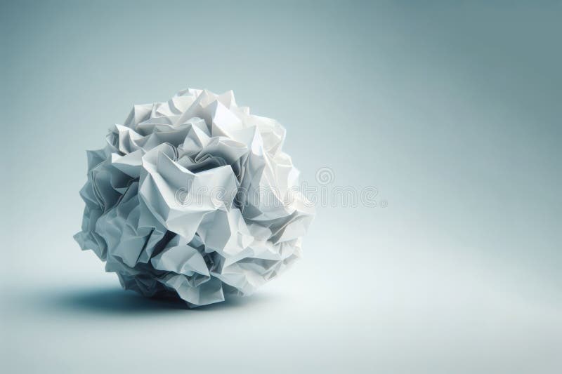 A Lump of Crumpled Paper. Space for Text. Stock Image - Image of waste ...