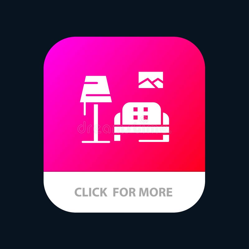Lump, Room, Sofa, Gallery Mobile App Icon Design Stock Vector ...